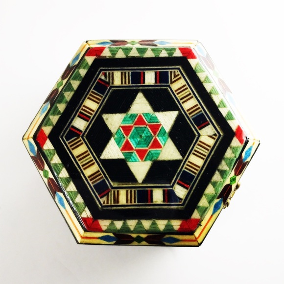 Storage & Organization | Small Exotic Handmade Wooden Inlay Box | Poshmark